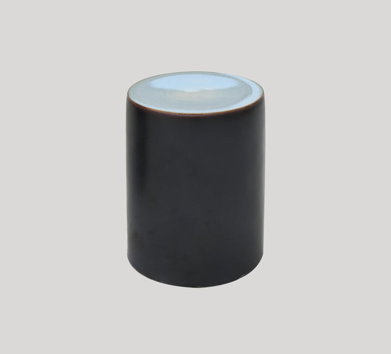 Column Contemporary Stool in Porcelain and Corten Steel For Sale at ...