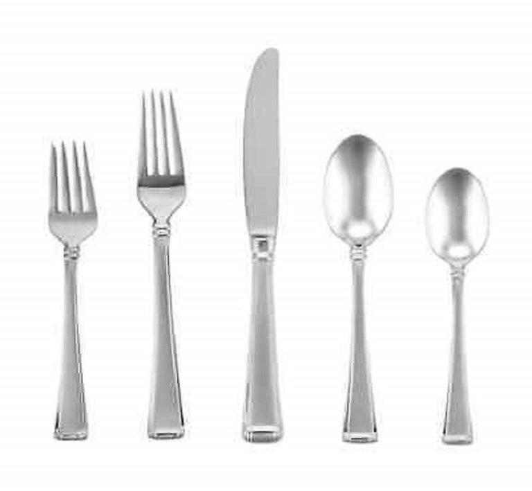 Column Frosted by Gorham Stainless Steel Flatware Set Service 8 New 45 ...
