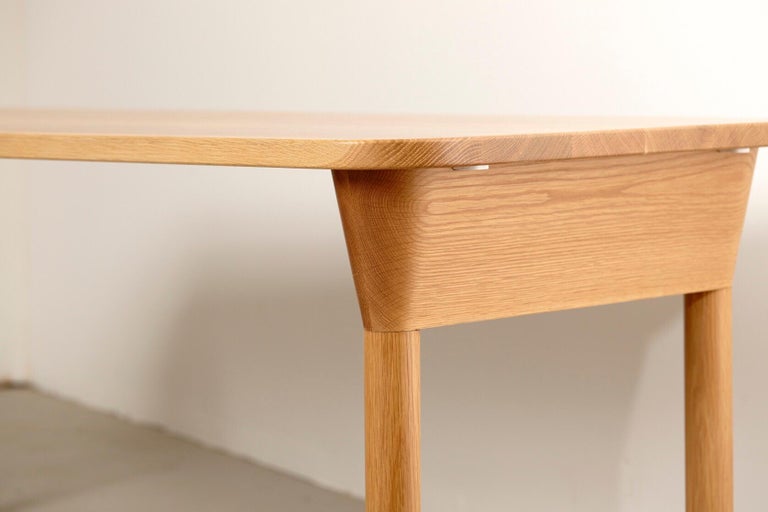 “Column Table” Minimalist Solid Wood Oak Dining Table or Desk For Sale ...