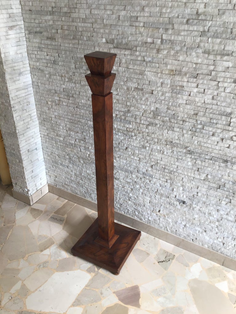 Column Wood Walnut 1930 Italy For Sale at 1stDibs
