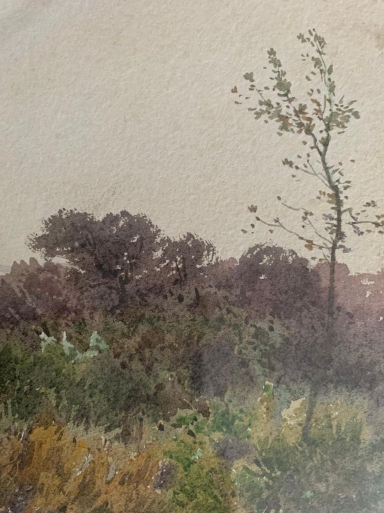 Combe-Velluet Watercolor Landscape France 19th Century For Sale at 1stDibs