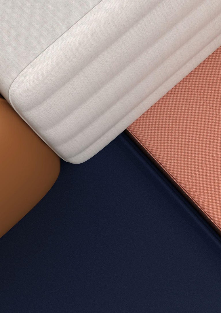 Combo Sofa A Modular Pink Brown Navy Blue by Frank Chou For Sale at 1stDibs