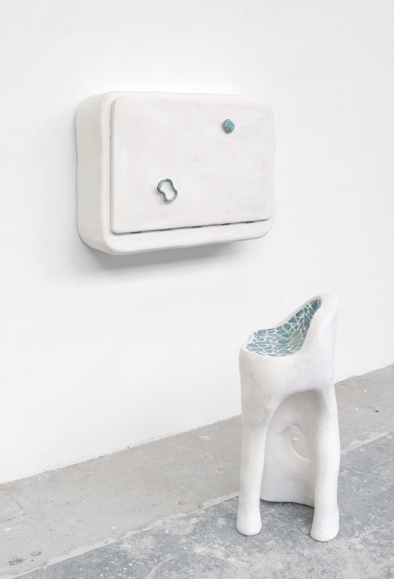 Côme Clérino Contemporary Ceramic Tiled Wall Desk Model "Le Solitaire ...