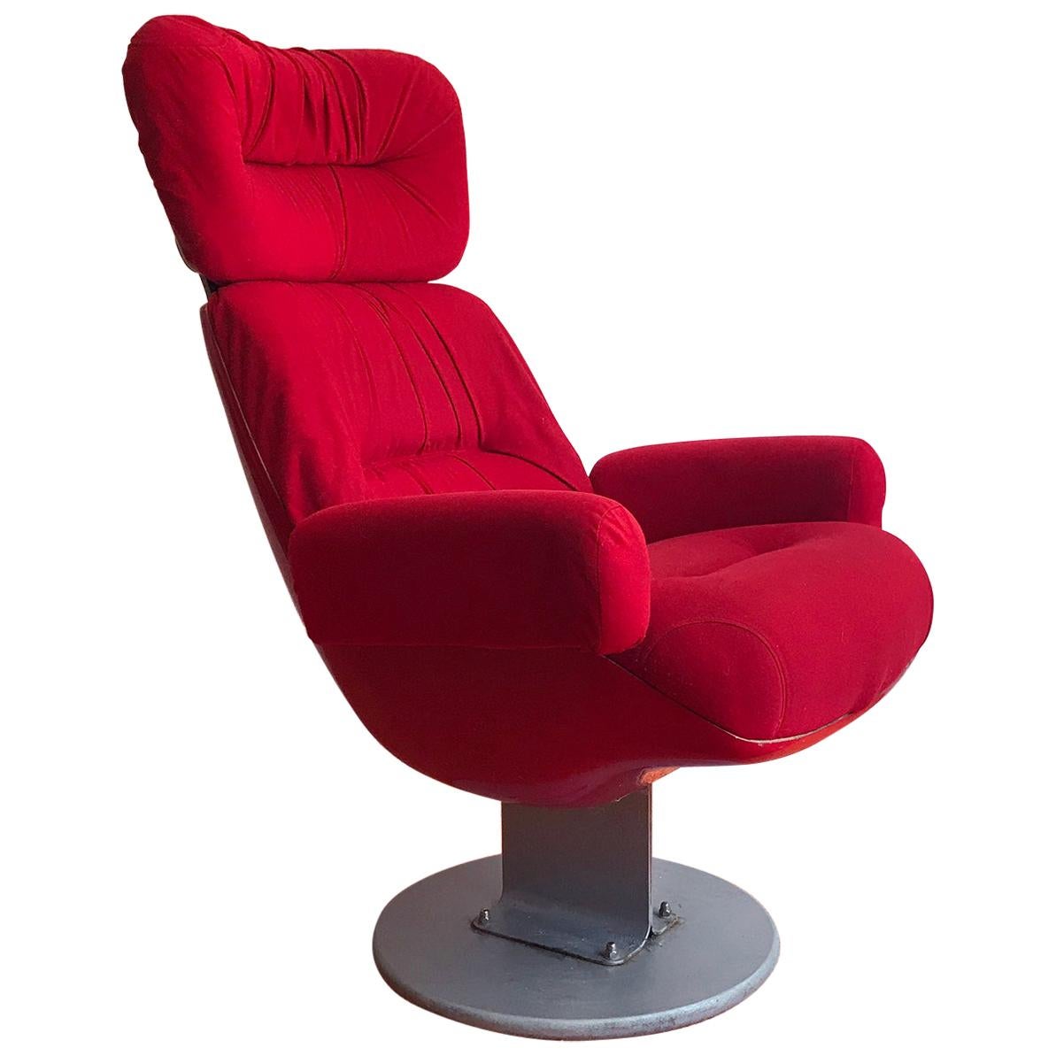 Comfortable Red Seventies Cinema Chairs from Paris For Sale at 1stDibs