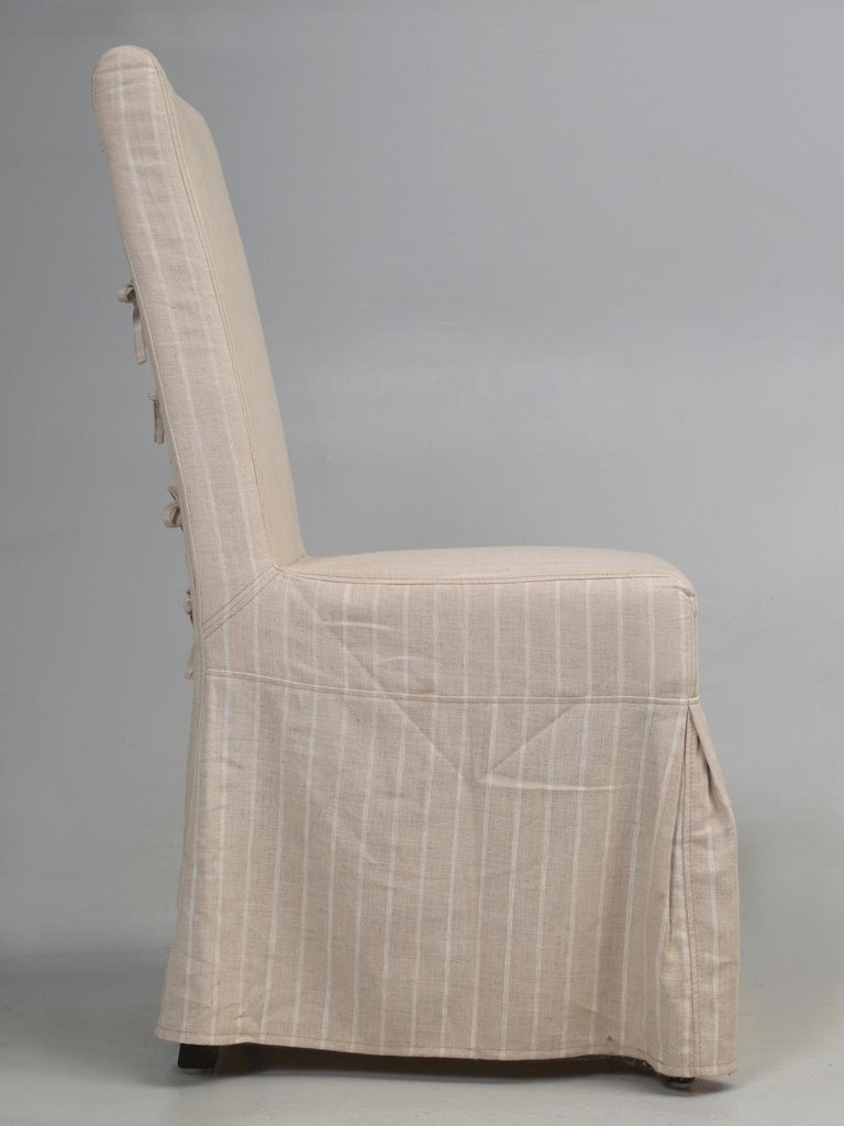 Comfortable Slipcovered Chairs, Set of 4 at 1stDibs