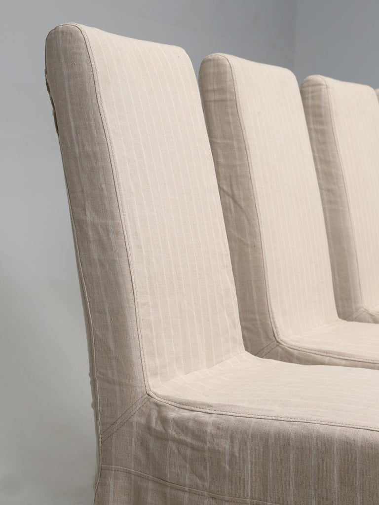 Comfortable Slipcovered Chairs, Set of 4 at 1stDibs