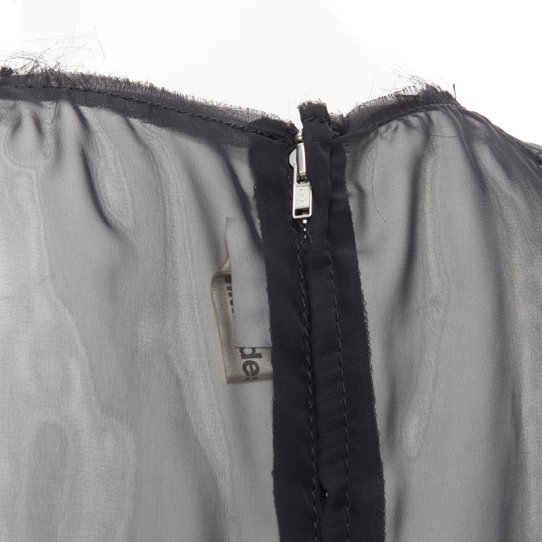 COMME DES GARCONS 2009 black sheer velvet patchwork bumps raw ...