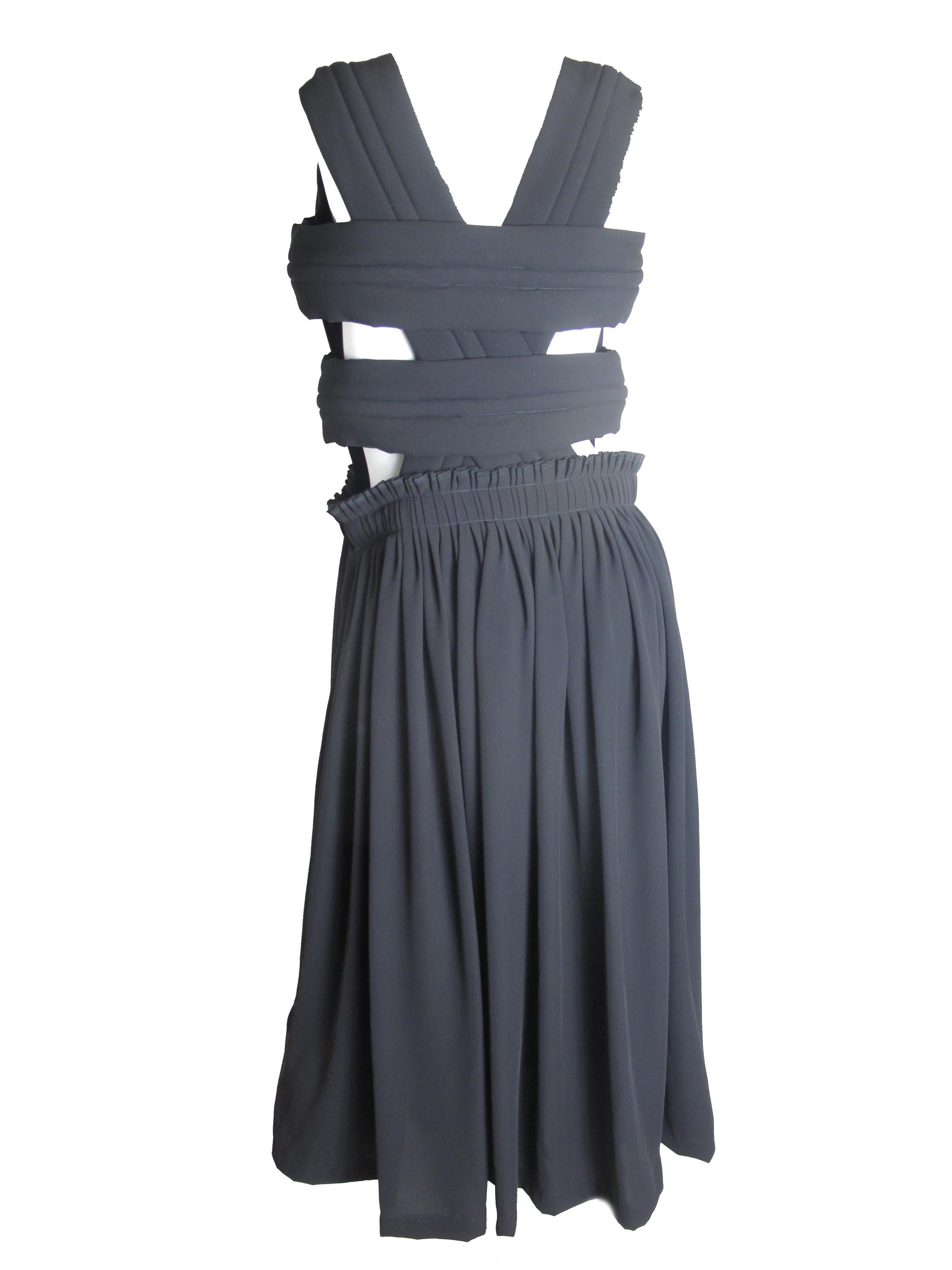 Comme des Garcons black padded cage dress circa 2011 at 1stDibs
