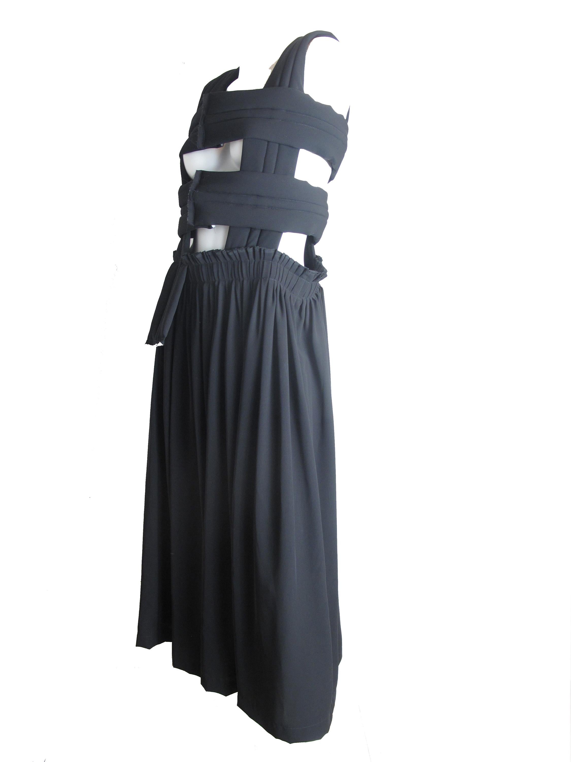 Comme des Garcons black padded cage dress circa 2011 at 1stDibs