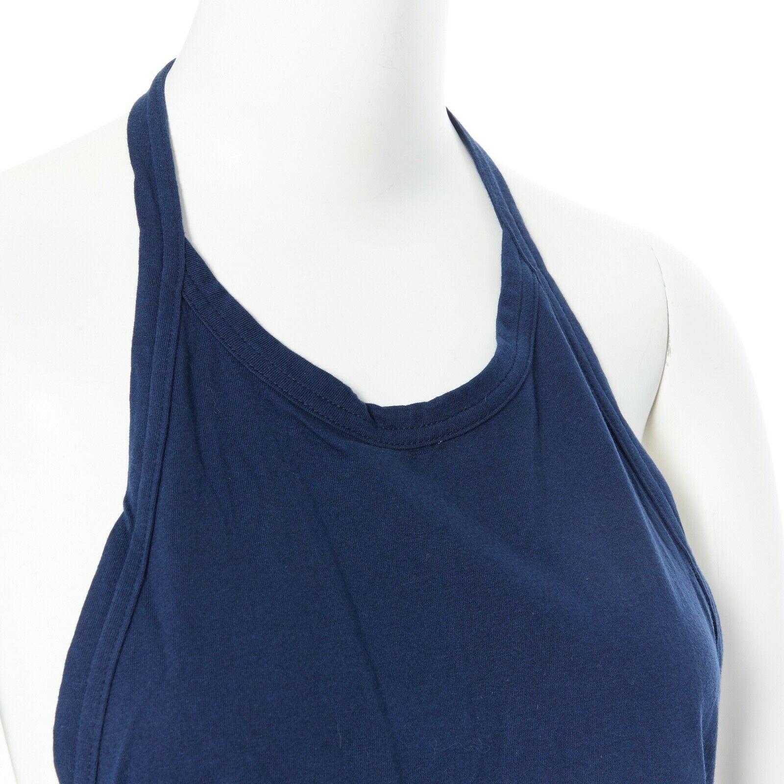 COMME DES GARCONS blue halter-neck dudou top open back self tie napkin ...