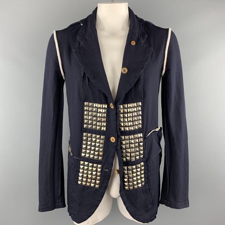 COMME des GARCONS HOMME PLUS EVERGREEN Size L Navy Reverse Studded ...