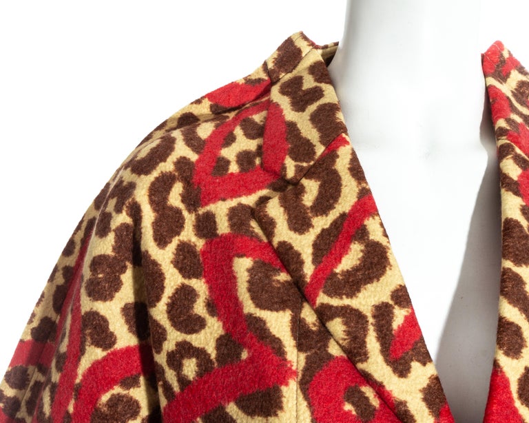 Comme des Garcons leopard print felt 2D coat, fw 2012 For Sale at 1stDibs