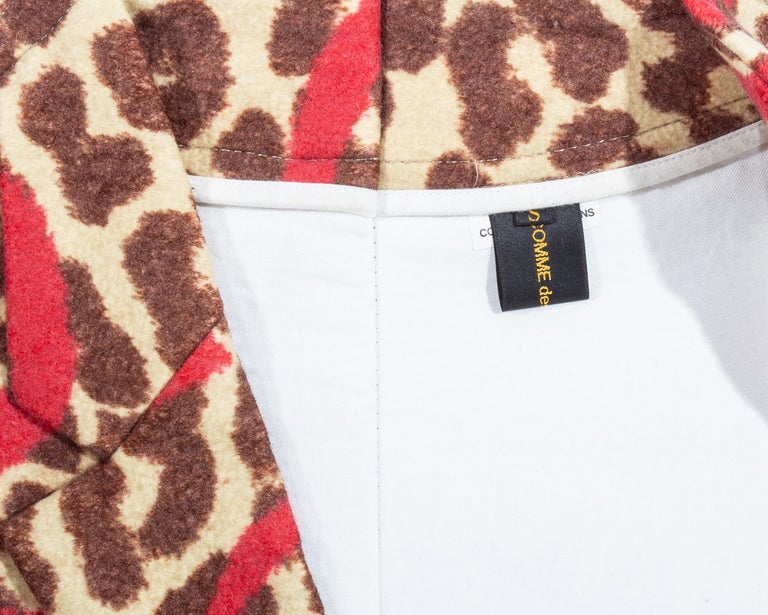 Comme des Garcons leopard print felt 2D coat, fw 2012 For Sale at 1stDibs