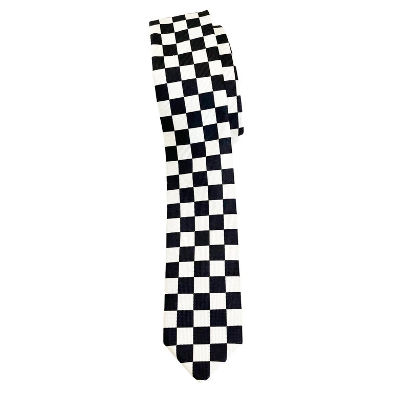 Comme des Garcons silk checkered tie at 1stDibs