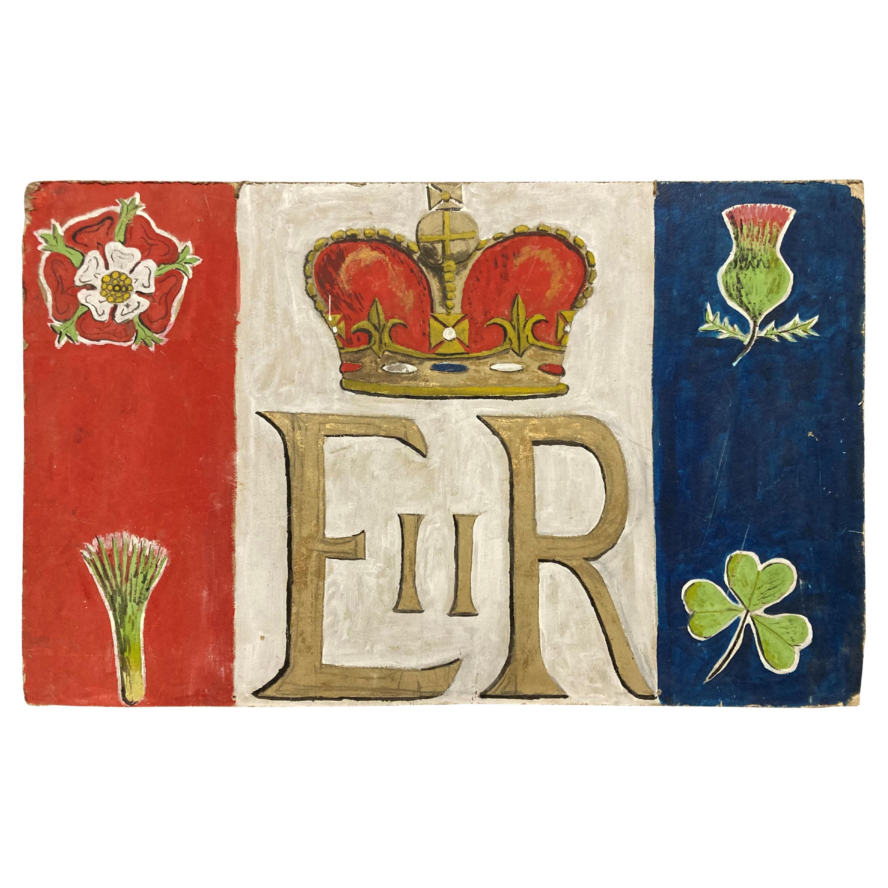 Original 1937 God Save The King Coronation Flag For Sale at 1stDibs