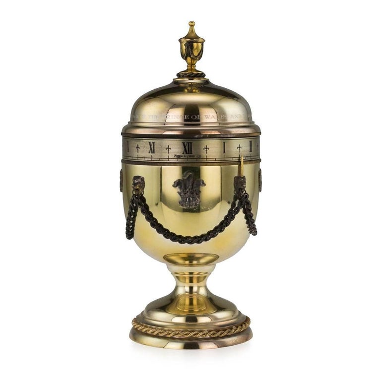 Commemorative Prince of Wales and Lady Diana Solid Silver Mantle Clock ...