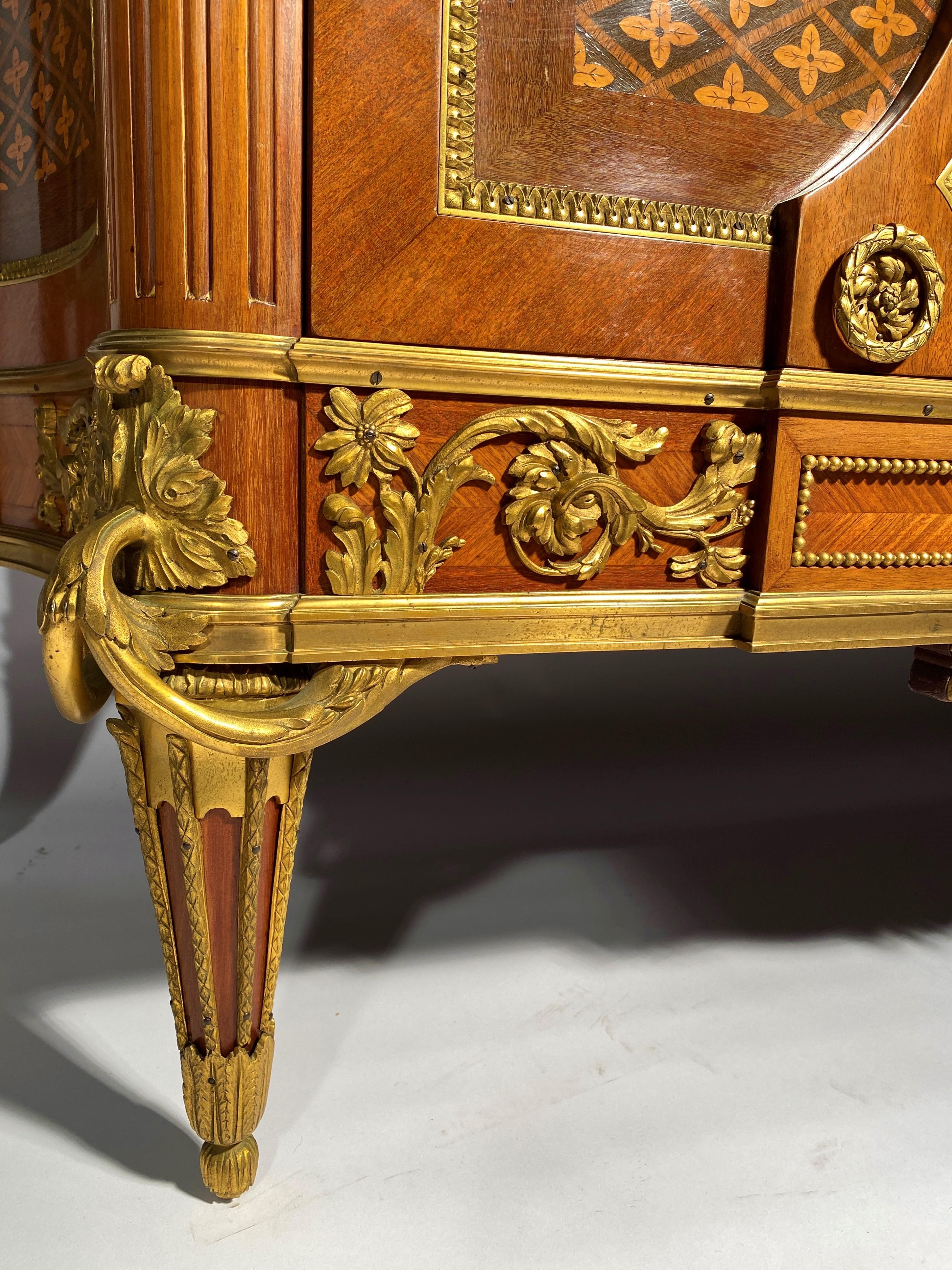 Marquetry Commode In The Style Of Jean Henri Riesener For Sale at ...