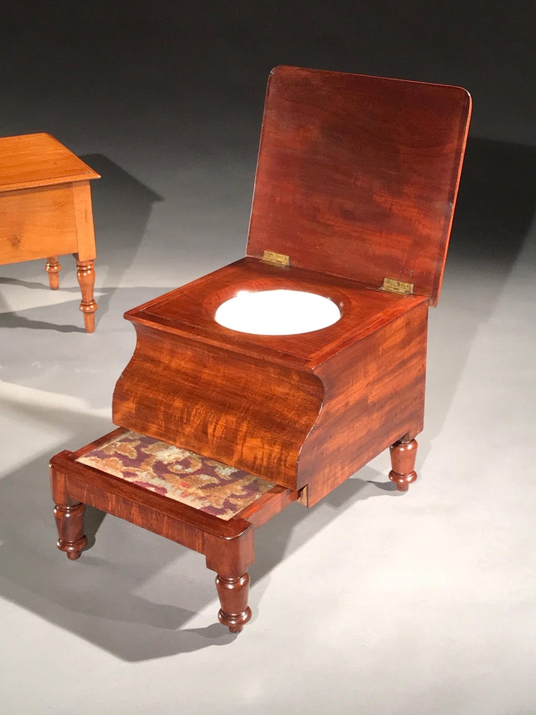 Commode, Potty, Mahogany, Plum Pudding, Original Pullout Footrest and ...