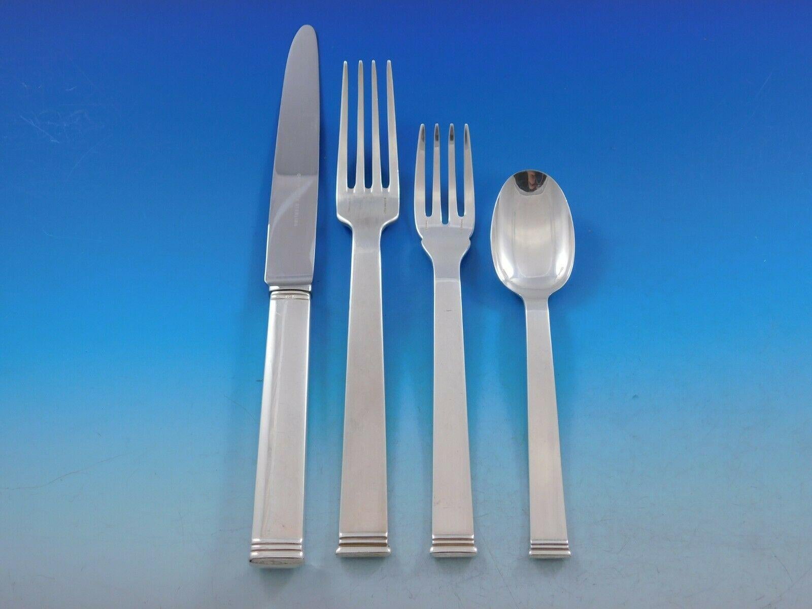 Commodore by Christofle France Sterling Silver Flatware Service Set 61 ...