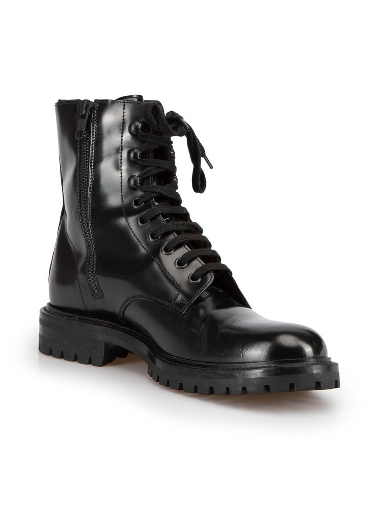 Exciting Black Leather Combat Boots Womens Gallery