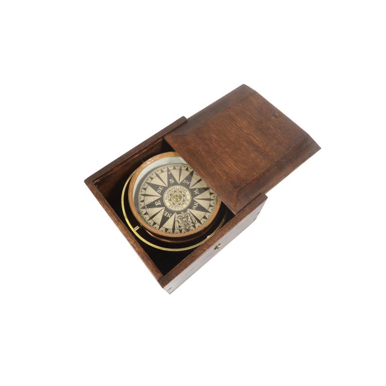 19th century Antique Magnetic Nautical Compass W.T. Fisher English ...