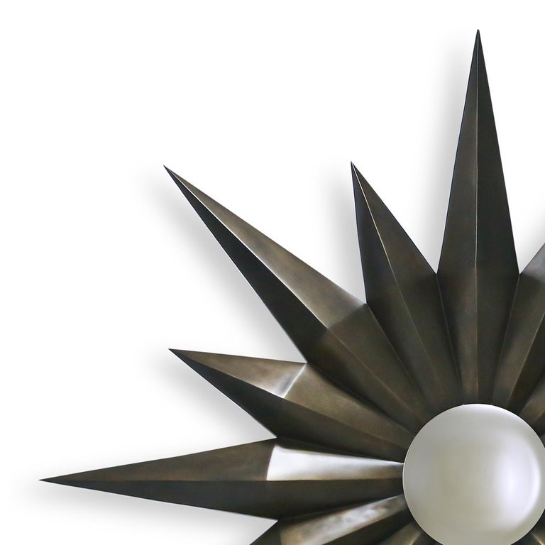 Compass Mirror in Solid Bronze For Sale at 1stDibs