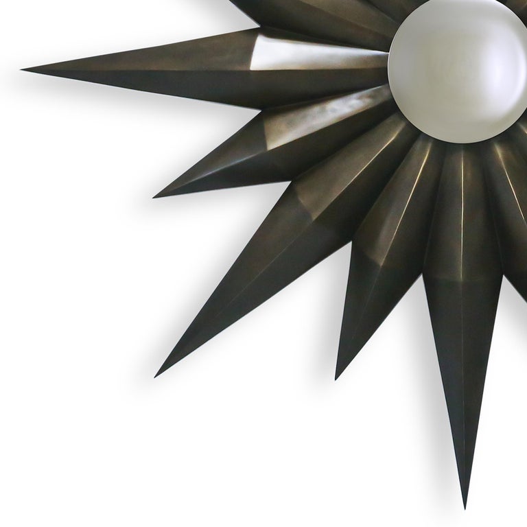 Compass Mirror in Solid Bronze For Sale at 1stDibs