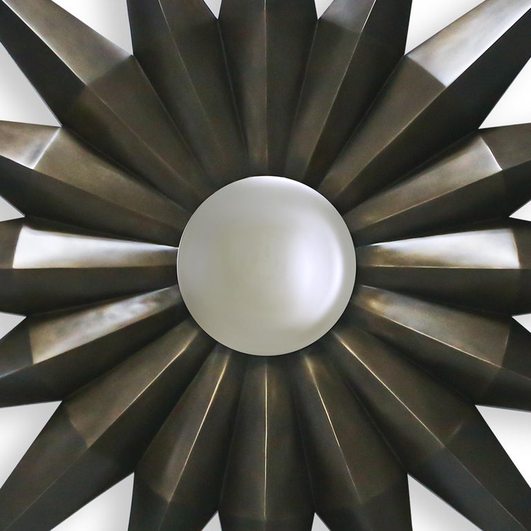 Compass Mirror in Solid Bronze For Sale at 1stDibs