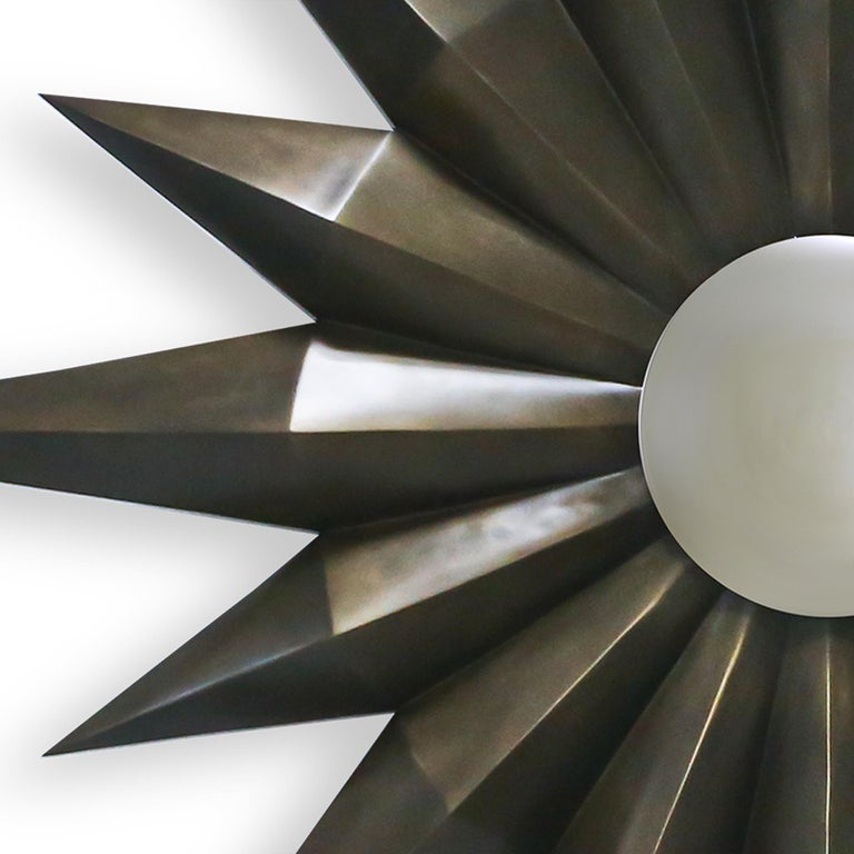 Compass Mirror in Solid Bronze For Sale at 1stDibs