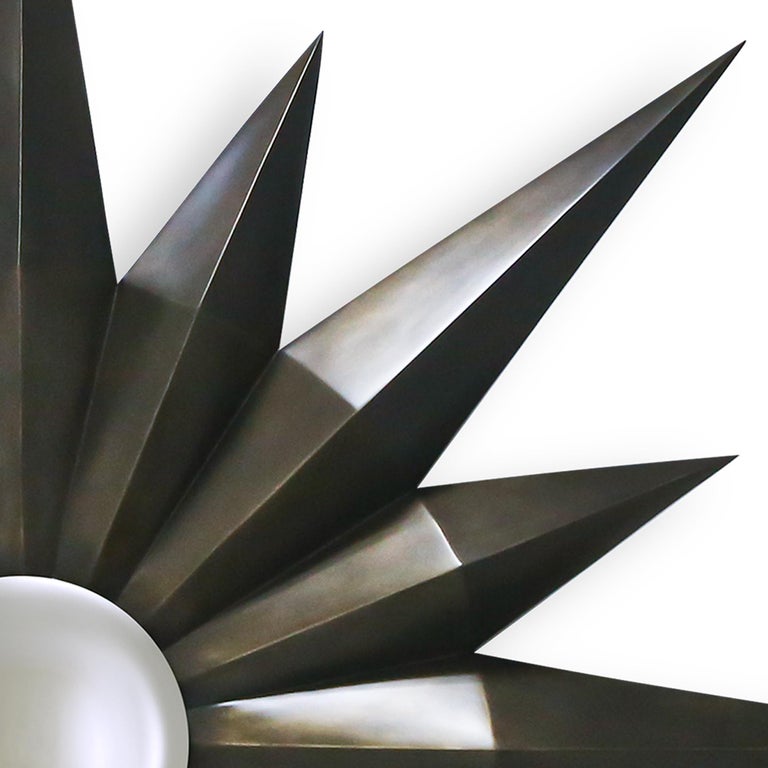 Compass Mirror in Solid Bronze For Sale at 1stDibs