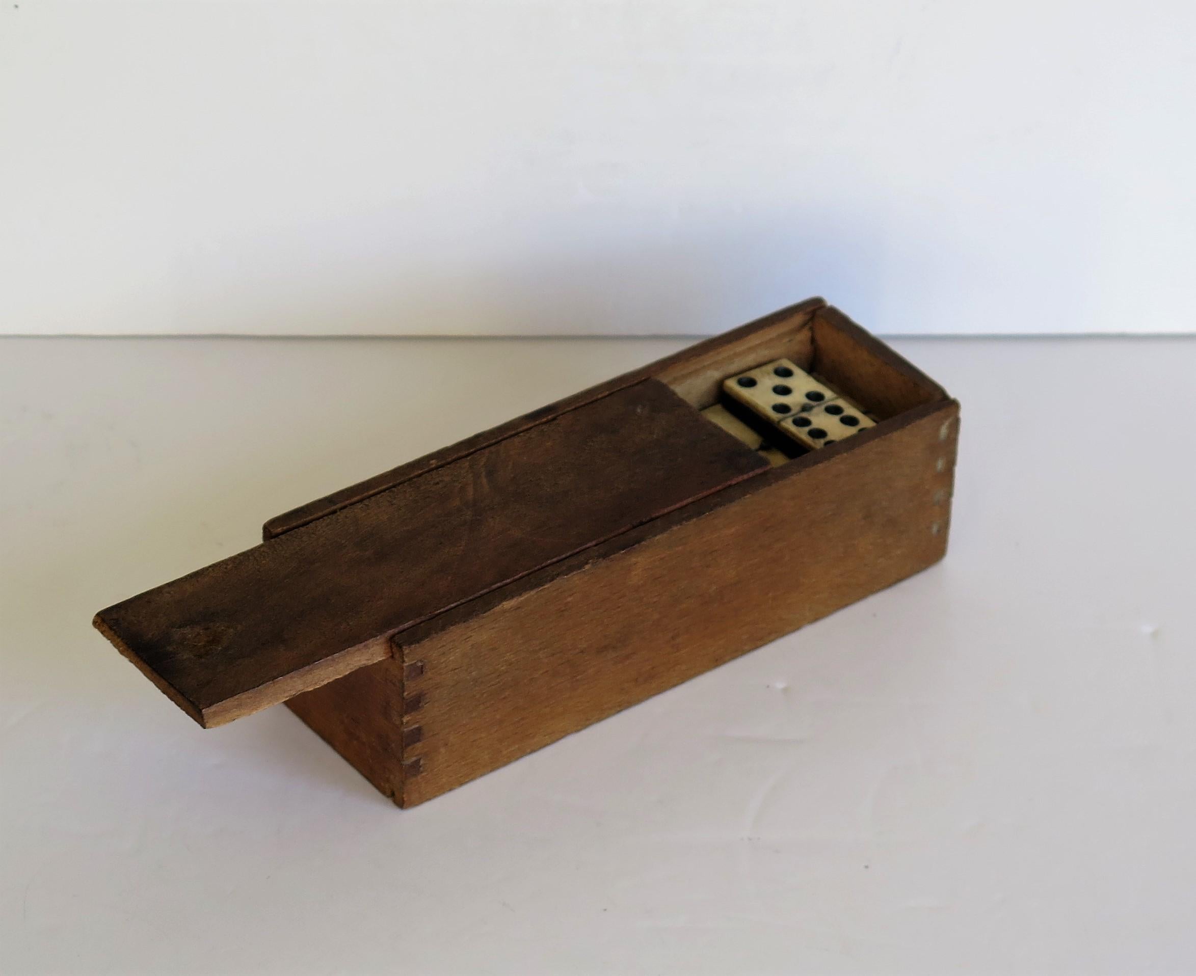 Complete 19th Century Domino Game in Hardwood Jointed Box, circa 1870 ...