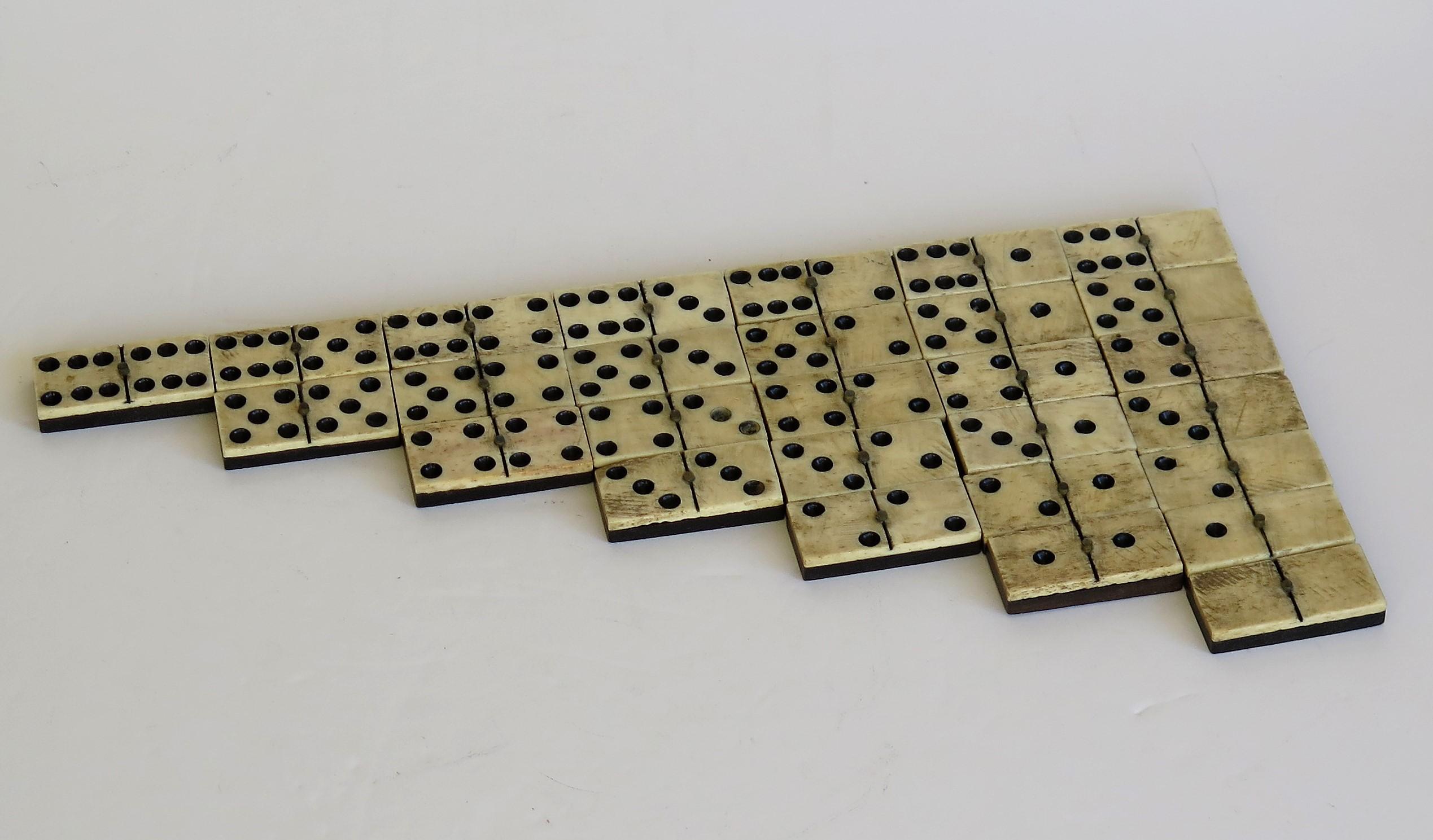 Complete 19th Century Domino Game in Hardwood Jointed Box, circa 1870 ...
