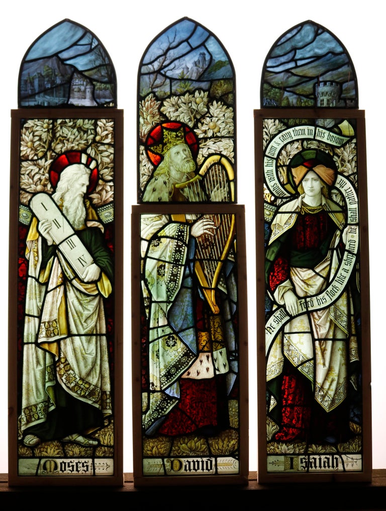 Complete English Antique Stained Glass Window at 1stDibs
