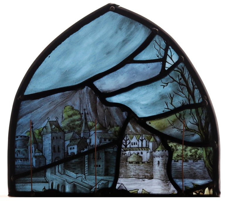 Complete English Antique Stained Glass Window at 1stDibs