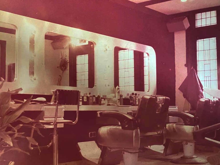 Complete Mid Century Barbershop Interior: a.o. Set 3 Barber Chair by ...