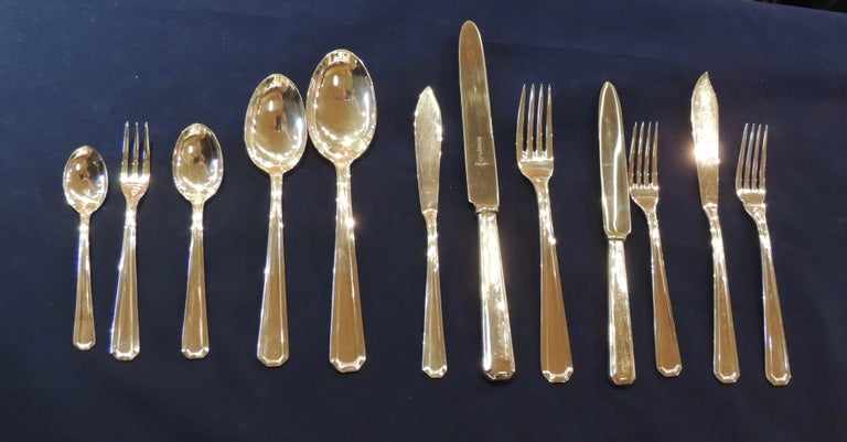 Complete Silver Set in Wooden Chest by Calderoni Fratelli For Sale at ...