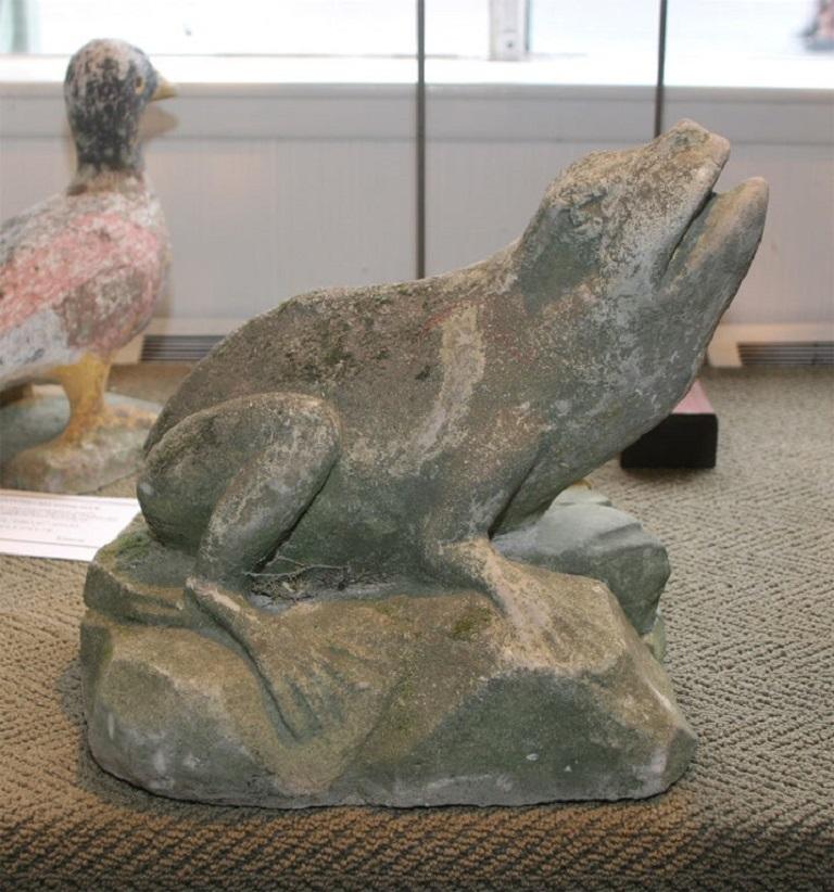 Composed Stone Frog Fountainhead at 1stDibs