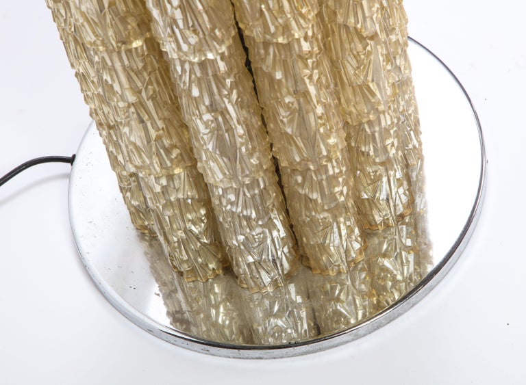 Composite and Chrome Illuminated Pedestal, Modern For Sale at 1stDibs