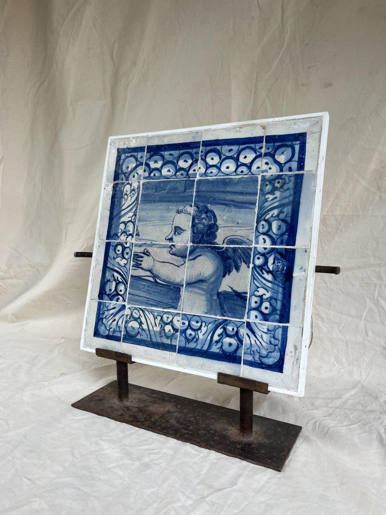 Composition of 16 Tiles with Angel Portugal 18th Century For Sale at ...