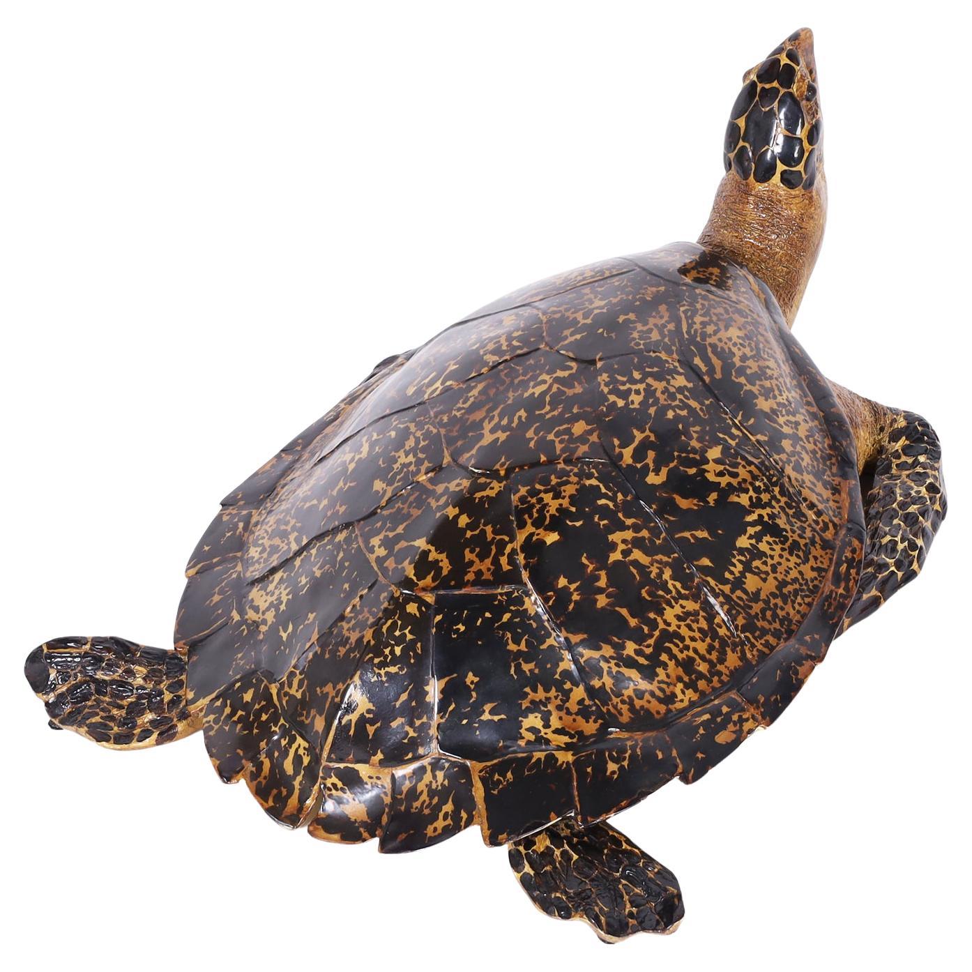 Large Vintage Resin Sea Turtle at 1stDibs