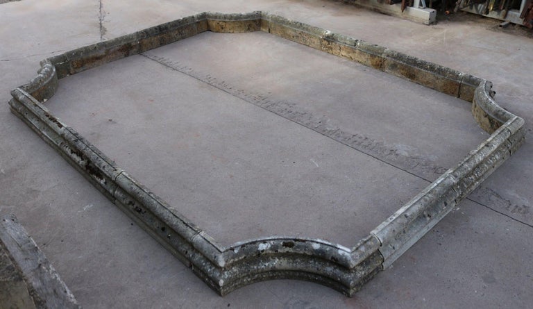 Composition Stone Garden Fountain or Pond Surround For Sale at 1stDibs