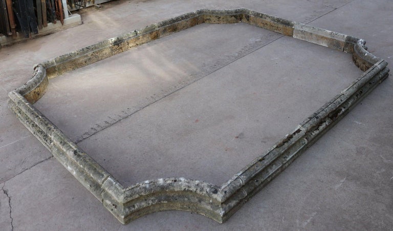 Composition Stone Garden Fountain or Pond Surround For Sale at 1stDibs