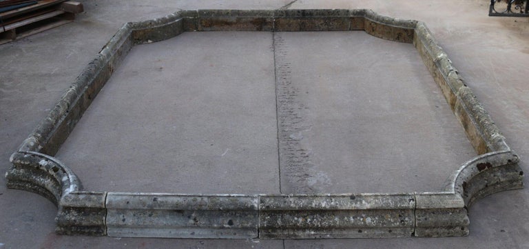 Composition Stone Garden Fountain or Pond Surround For Sale at 1stDibs