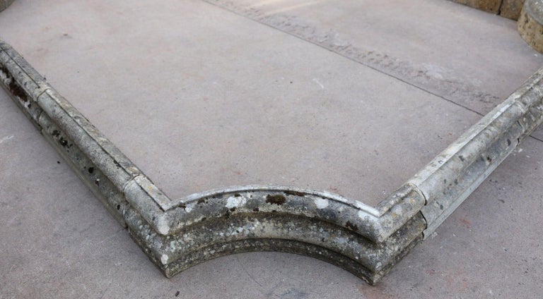 Composition Stone Garden Fountain or Pond Surround For Sale at 1stDibs