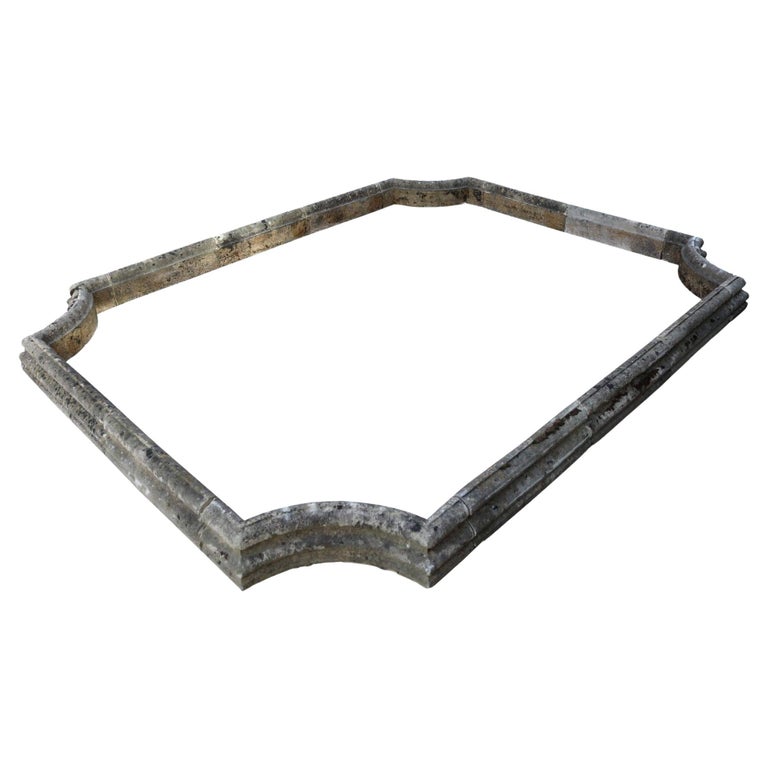 Composition Stone Garden Fountain or Pond Surround For Sale at 1stDibs