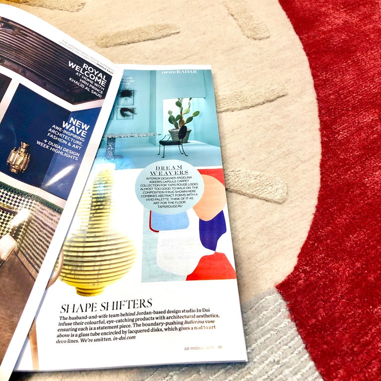 Composition X - Multi-Color Bright Hand Knotted Wool Silk Rug For Sale ...