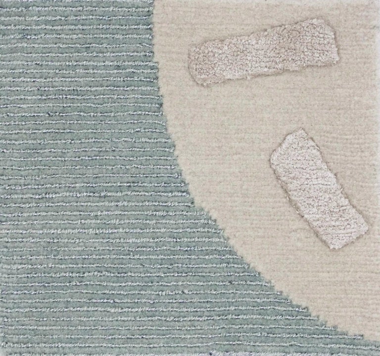 Composition X - Multi-Color Bright Hand Knotted Wool Silk Rug For Sale ...