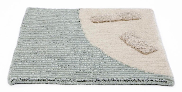 Composition X - Multi-Color Bright Hand Knotted Wool Silk Rug For Sale ...