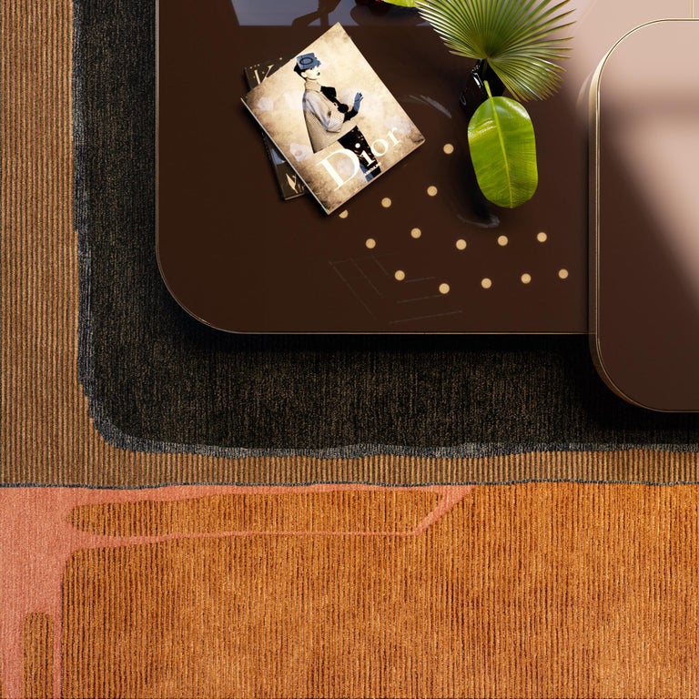 Composition XIII.I - Colorful Contemporary Hand Knotted Wool Silk Rug ...