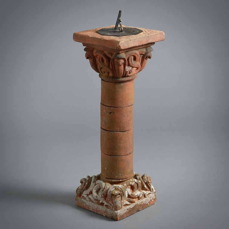 Compton Pottery Terracotta Sundial For Sale at 1stDibs